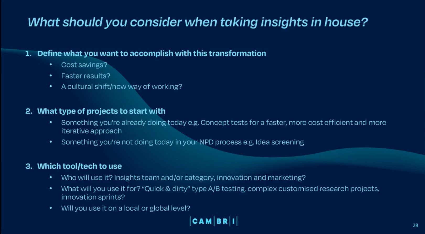 Taking insights in house - webinar overview